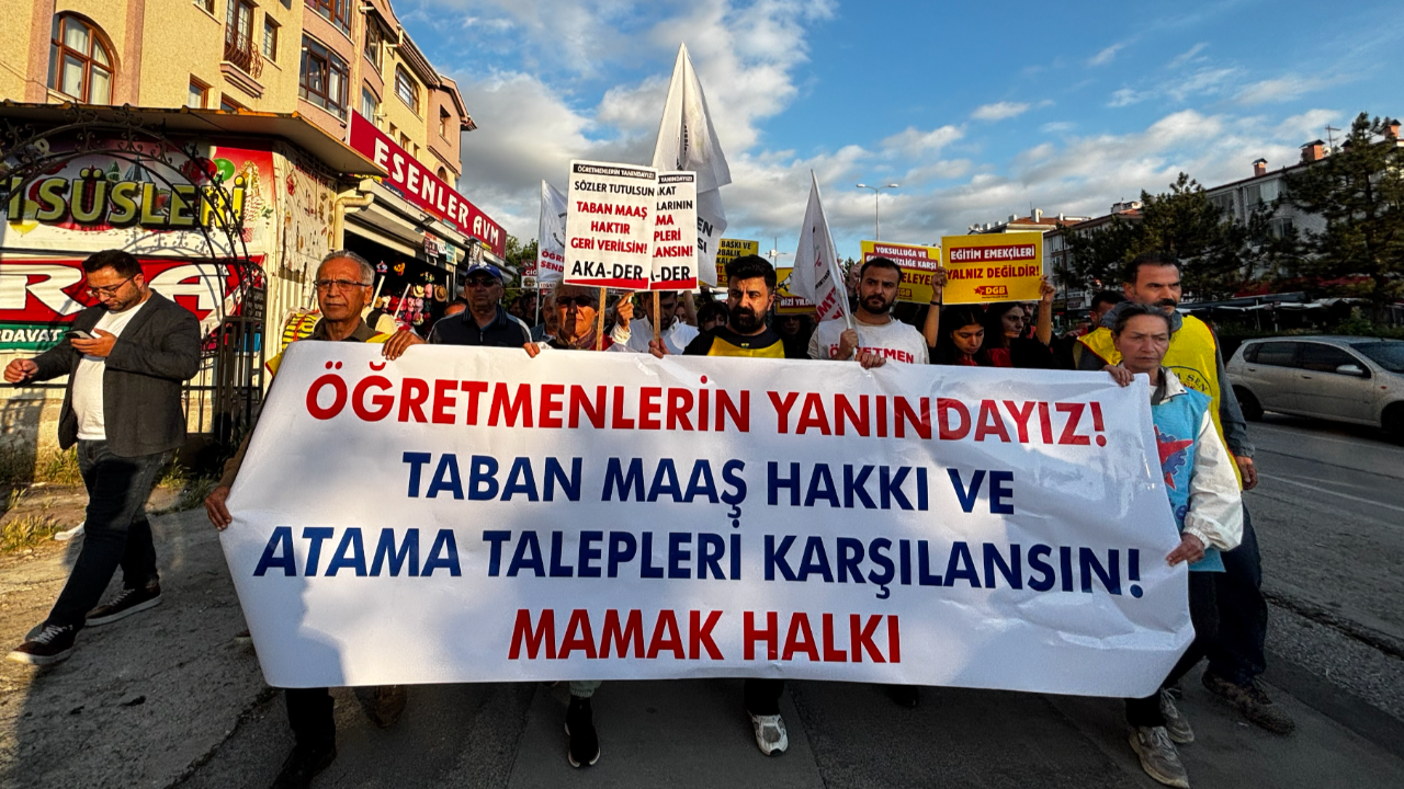 Mamak'ta öğretmen mağduriyetine karşı Tuzluçayır yürüyüşü - Yeni Ankara